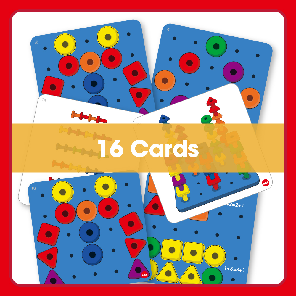 Edx Education Downloadable Geo Pegs Activity Cards- 16 cards